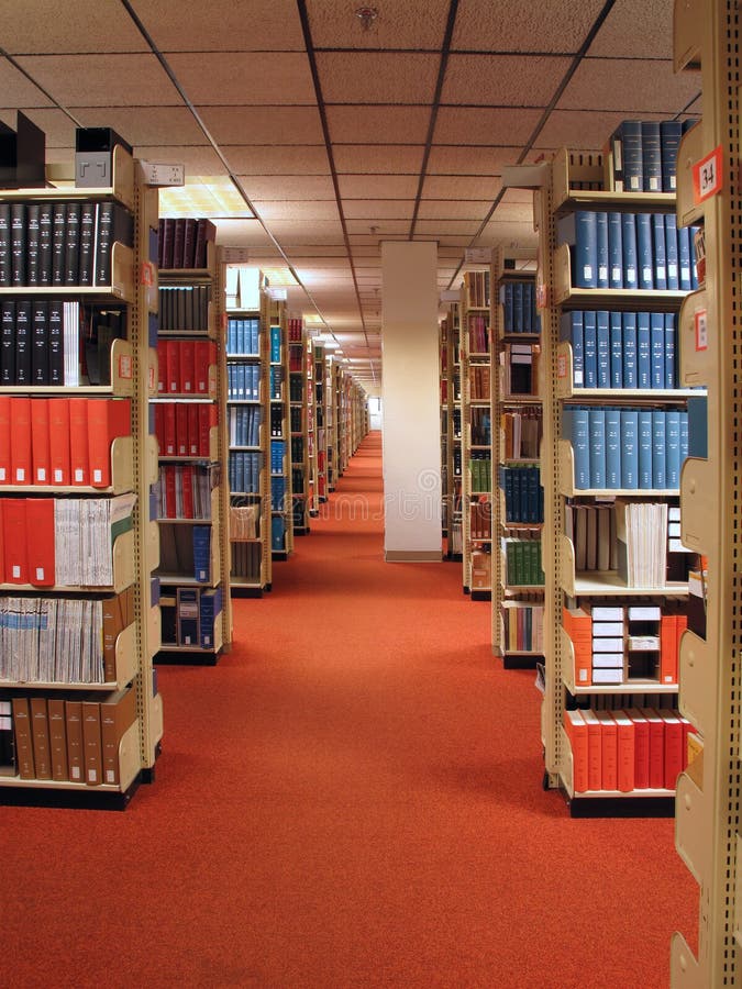 Rows of Library Books stock image. Image of used, textbook - 9963025
