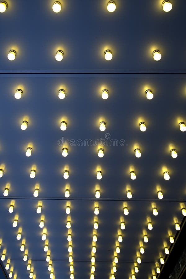 Rows of Lights on a Ceiling Stock Image - Image of ceiling, lighted ...