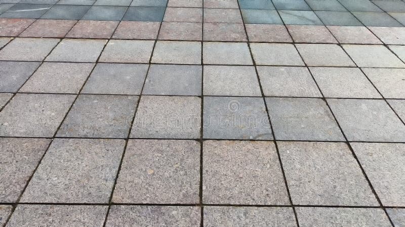 Rows and Lines of Square Sidewalk Gray Tiles on the Floor Outside or ...