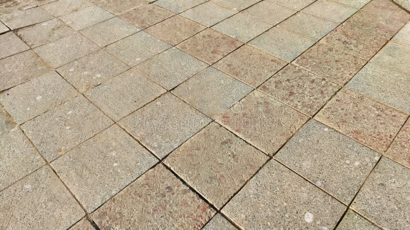 Rows and Lines of Square Sidewalk Gray Tiles on the Floor Outside or ...