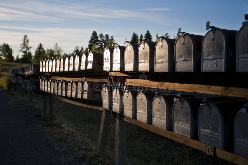 Rows of Mailboxes stock photo. Image of office, washington - 20897586