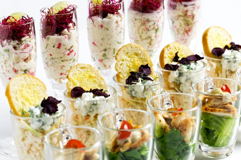 Modern canapes stock photo. Image of catering, olive - 17993974
