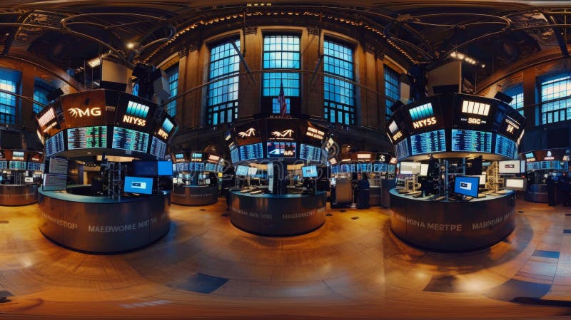 Rows of Monitors Inside Building Stock Image - Image of office ...