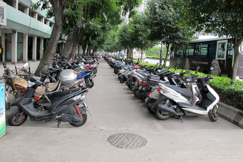 Rows of motorcycles editorial photography. Image of outdoor - 22830292