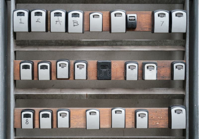 Rental Key Lock Boxes stock photo. Image of business - 342309034
