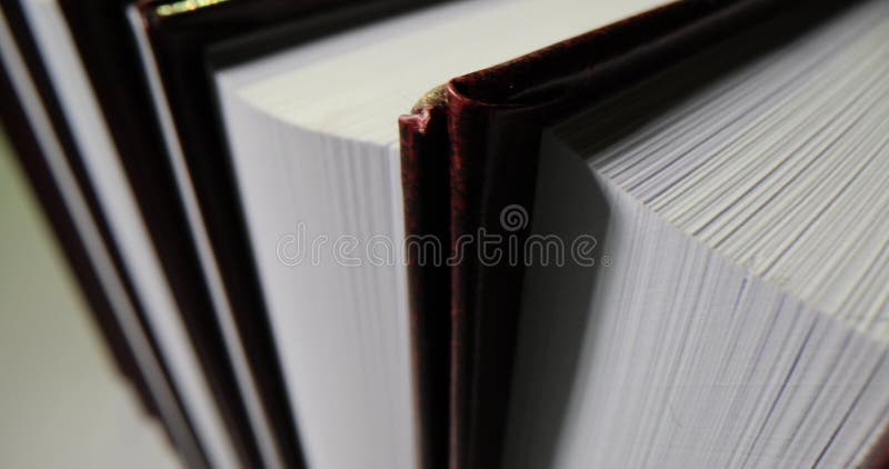 Rows of Paper Book Pages Sheets Meticulously Lined Up on Shelf Stock ...