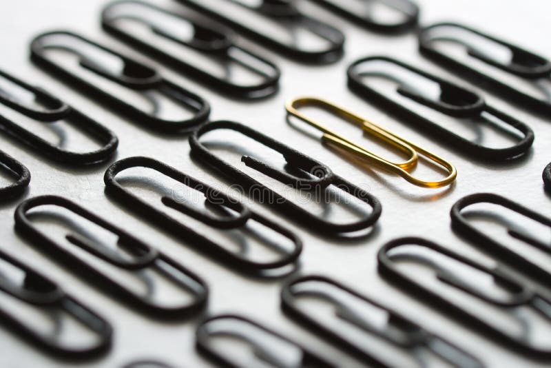 Rows paper office clips stock image. Image of concepts - 4613927