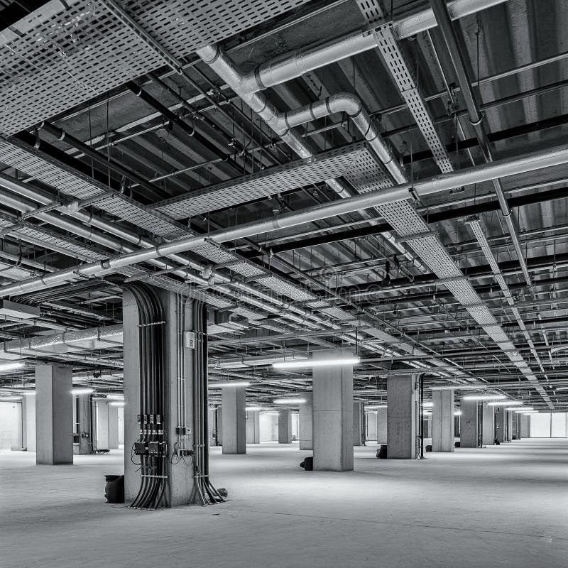 Rows of Pipes and Installations of Various Sizes, Colors, and Functions ...