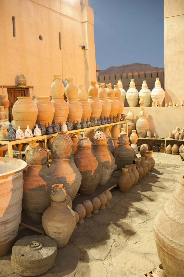 Rows of Pottery, Nizwa, Oman Stock Photo - Image of nizwa, crete: 52815712