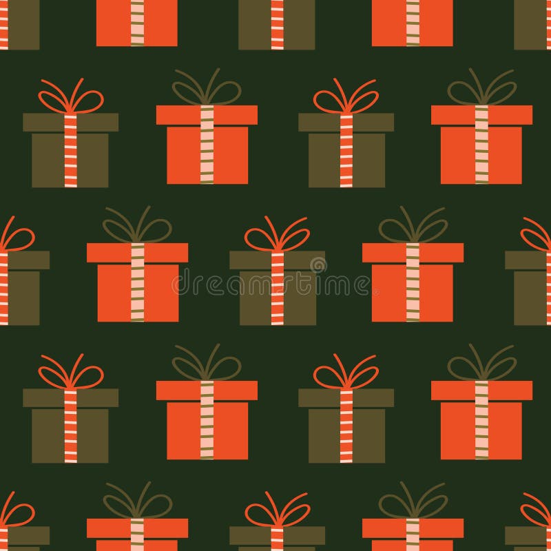Rows of Presents Repeating Pattern Stock Vector - Illustration of ...