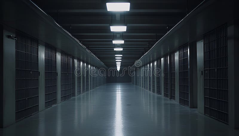 Rows of Prison Cells, Prison Interior Stock Image - Image of security ...