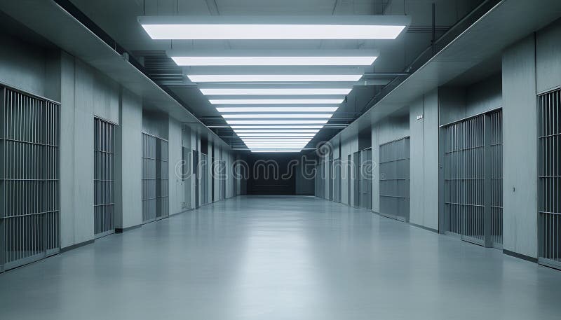Rows of Prison Cells, Prison Interior Stock Image - Image of inside ...