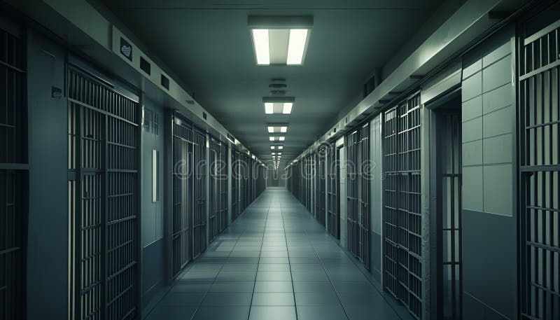 Rows of Prison Cells, Prison Interior Stock Image - Image of building ...