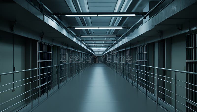 Rows of Prison Cells, Prison Interior Stock Photo - Image of iron, gaol ...