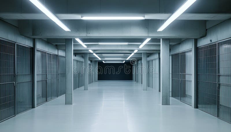 Rows of Prison Cells, Prison Interior Stock Image - Image of criminal ...