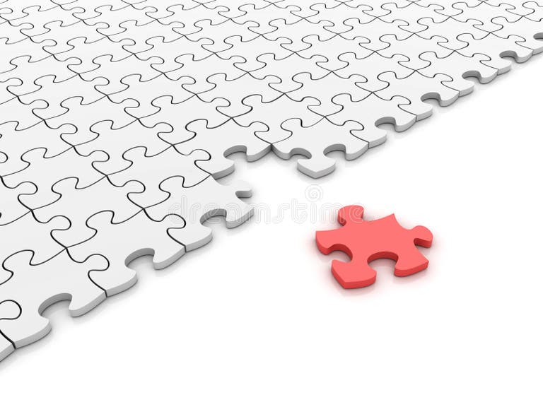 Rows of Puzzle stock illustration. Illustration of render - 59198291