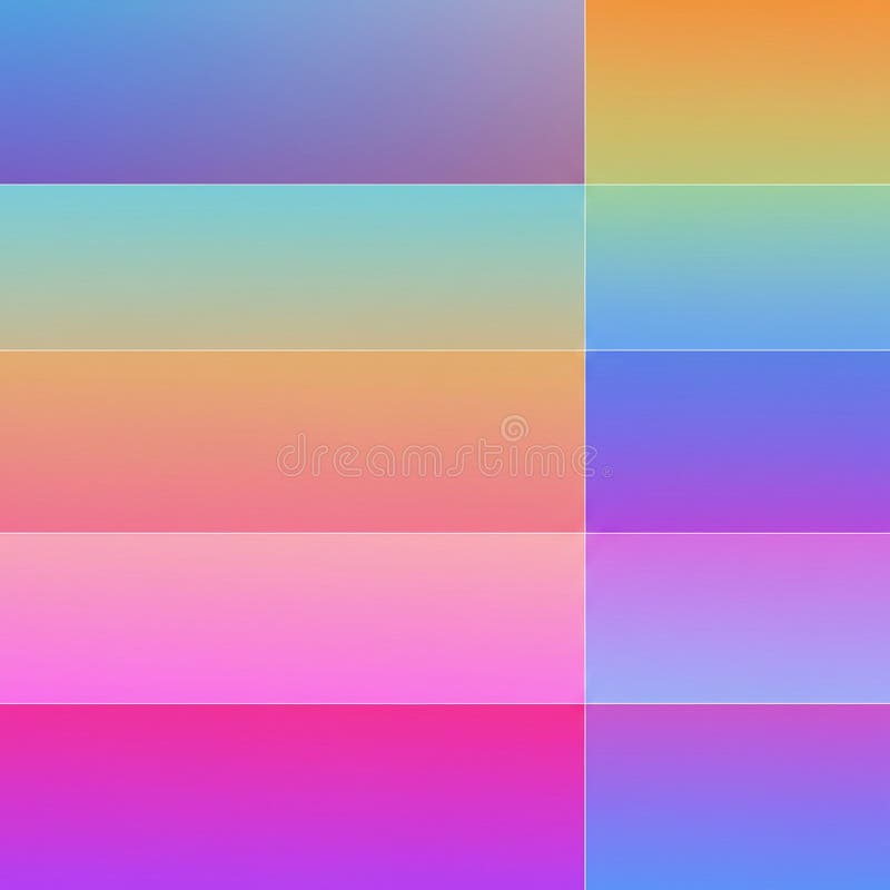 Rows of Rectangles Display Vibrant Gradient Colors, Transitioning ...