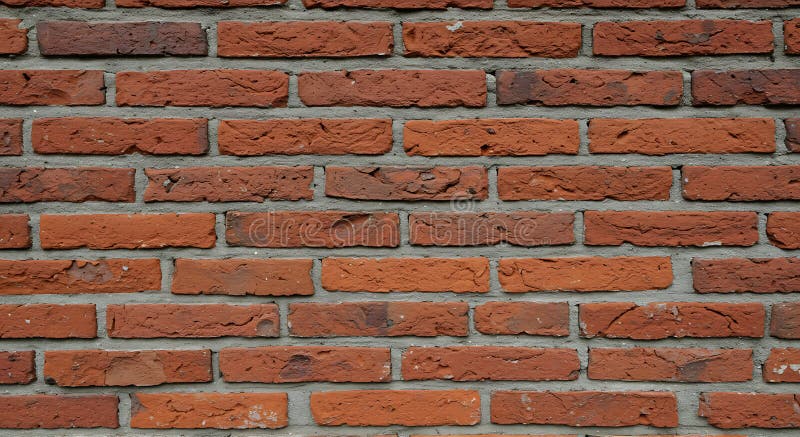 Rows of Red Bricks Form a Classic Brick Wall, Commonly Used in ...