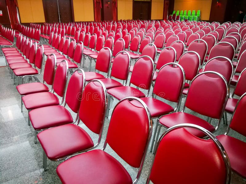 Rows of Red Seats, All of Which are in the Meeting Room. Stock Image ...