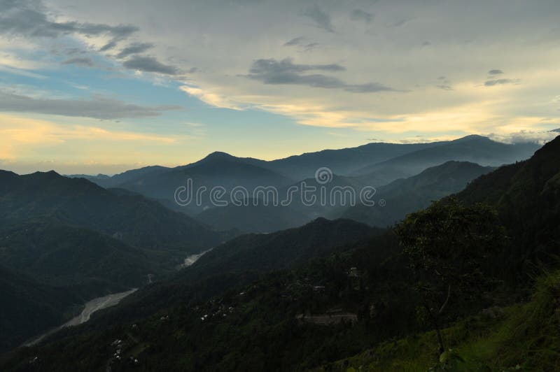Rows of ridges and river stock photo. Image of river - 214489394