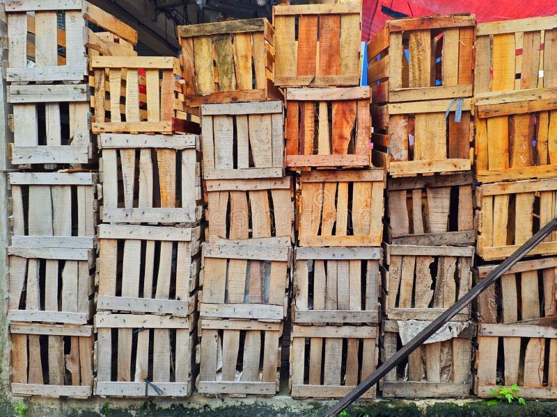 Rows of Rustic Wooden Crate Texture Stock Photo - Image of community ...