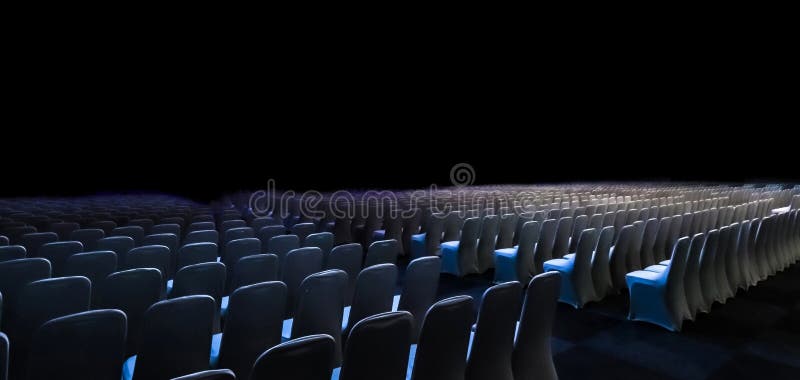 Rows of Seats at a Dark and Empty Conference Center Stock Photo - Image ...