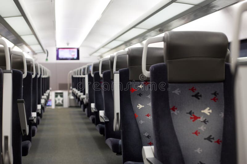 Rows of Seats in Public Transport Stock Photo - Image of rows, transit ...