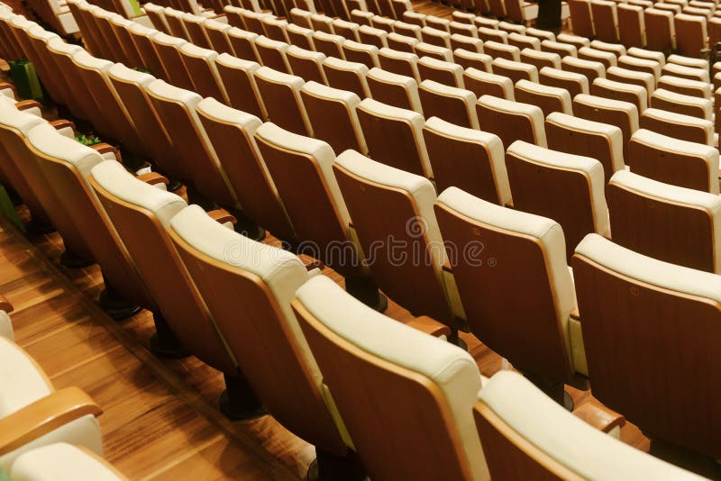 Rows of Seats in Theater Cinema Stock Image - Image of frame, bulb ...