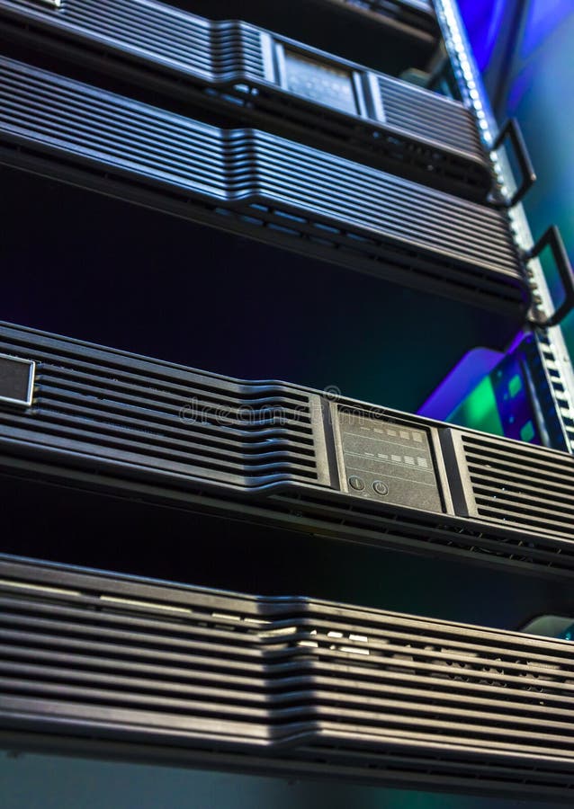 Rows of Server Hardware in the Data Center Stock Photo - Image of rows ...
