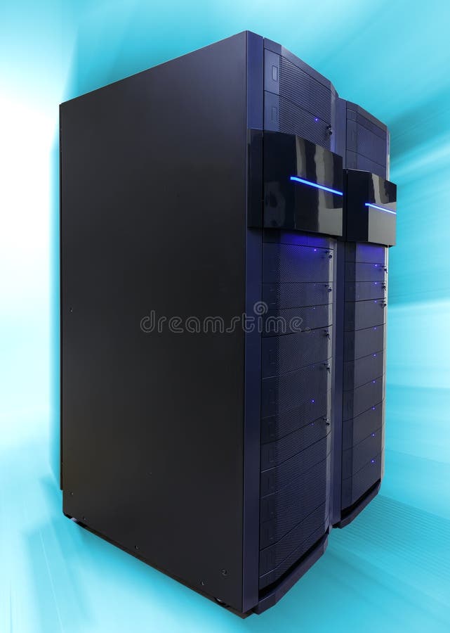 Rows of Server Hardware in Data Center Isolate Stock Photo - Image of ...