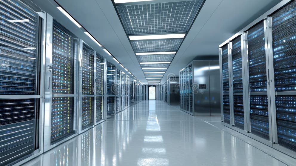 Rows of Servers Create a Hum of Vibrant Activity in a State-of-the-art ...