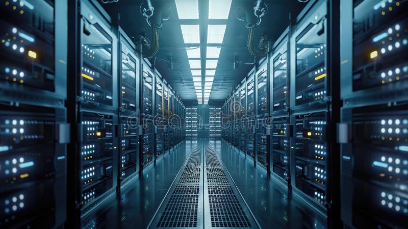 Rows of Servers in a Data Center or Computer Room, Suitable for Use in ...