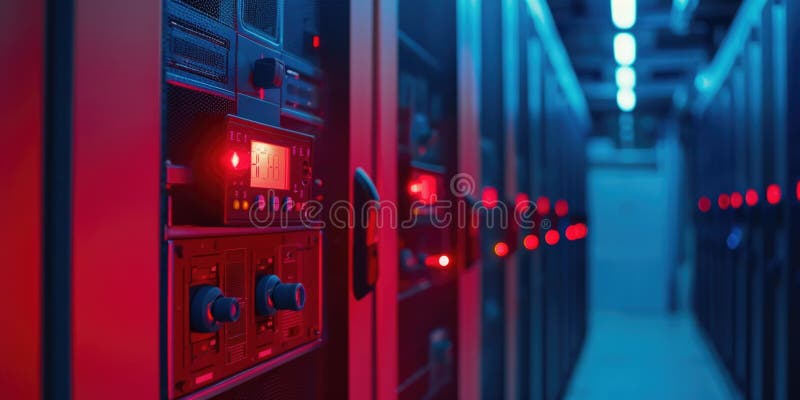 Rows of Servers in a Modern Data Center Stock Image - Image of ...
