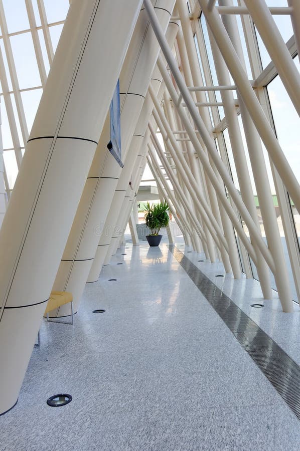 Rows Of Slanted Support Beams Stock Photo - Image of beam, angle: 9324474