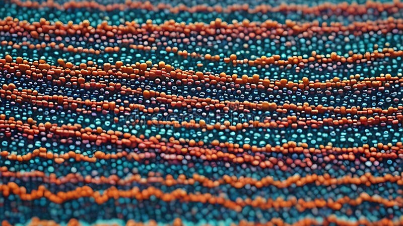 Code Waves Interlaced with Abstract Color Flow Stock Illustration ...