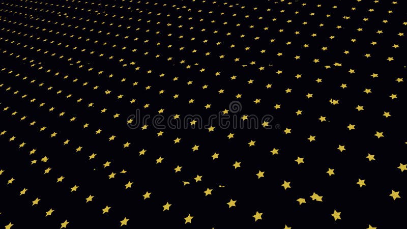 Rows of Small Same Size Stars Moving and Rotating. Animation. TIny ...