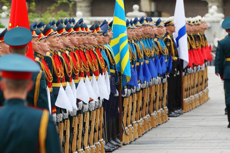 Rows of Soldiers at Ceremony of Wreath Laying Editorial Photo - Image ...