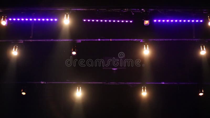 Rows of Spotlights Flash on Ceiling in Theater Stock Video - Video of ...