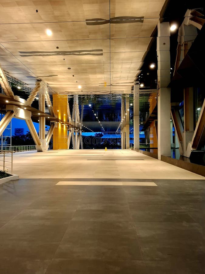 Rows of Steel Column Construction As the Main Structure. Stock Photo ...