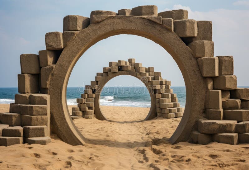 Rows of Stones Stack Up Ballance. Stock Image - Image of marine, smooth ...
