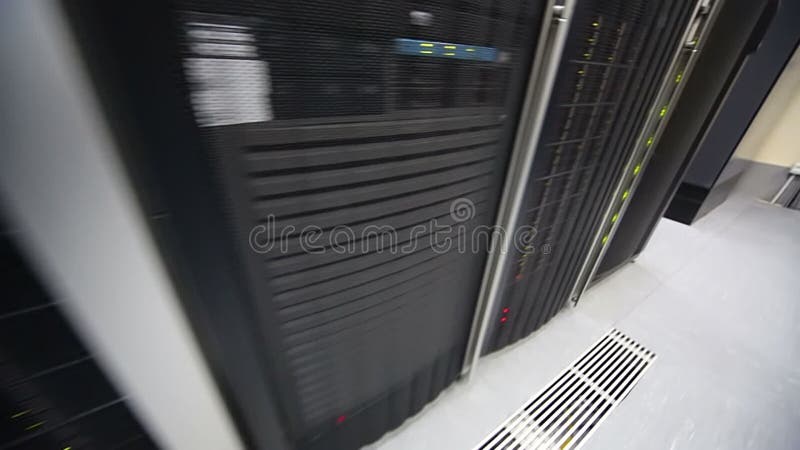 Rows of Storage Racks with Many Hard Drives in Stock Video - Video of ...