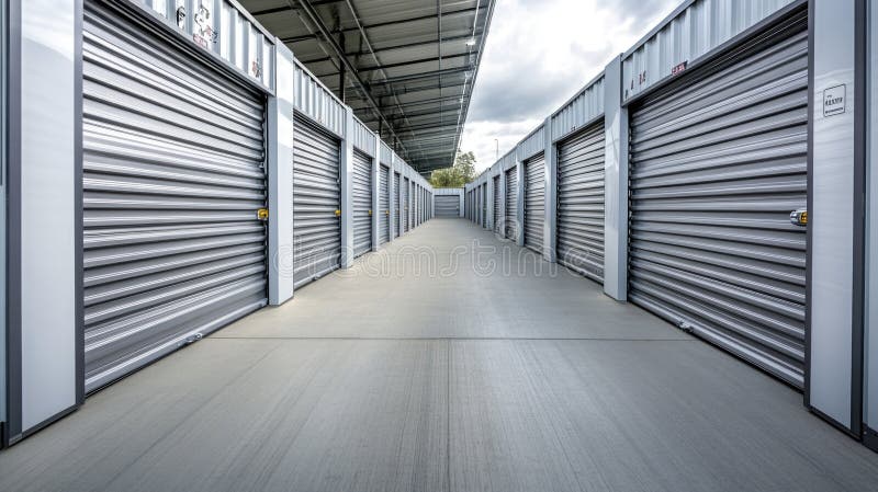 Rows of Storage Units with Closed Doors, Ideal for Use in Interior ...