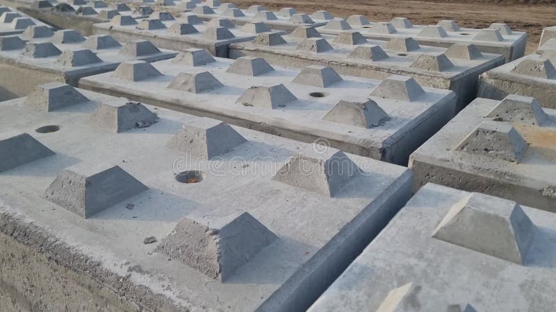 Rows of Textured Concrete Blocks in Storage Stock Footage - Video of ...