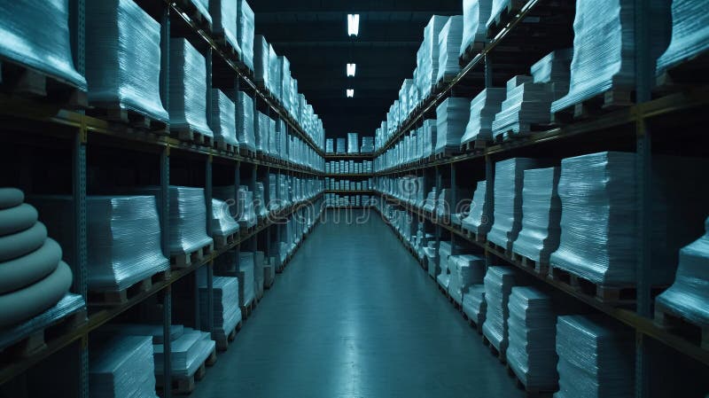 Industrial Warehouse Storage Pallets Products Inventory Logistics ...