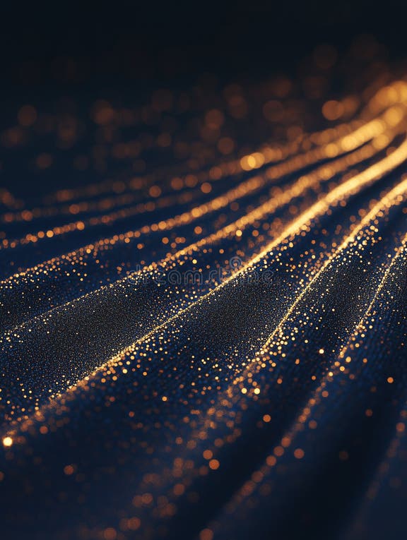 Rows of Tiny Glitter Particles Create a Shimmering Wave Effect Under ...