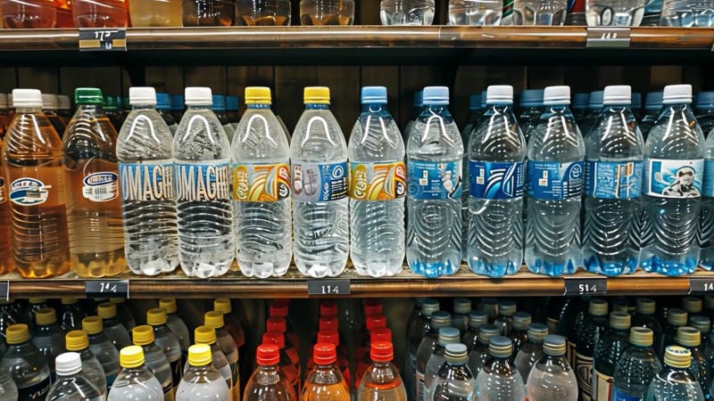 Rows of Various Bottled Drinks Arranged Neatly on Store Shelves for ...