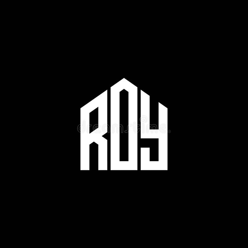 ROY Letter Logo Design on BLACK Background. ROY Creative Initials ...