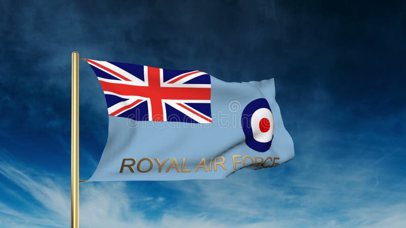 Royal Air Force Flag Slider Style with Title Stock Video - Video of ...
