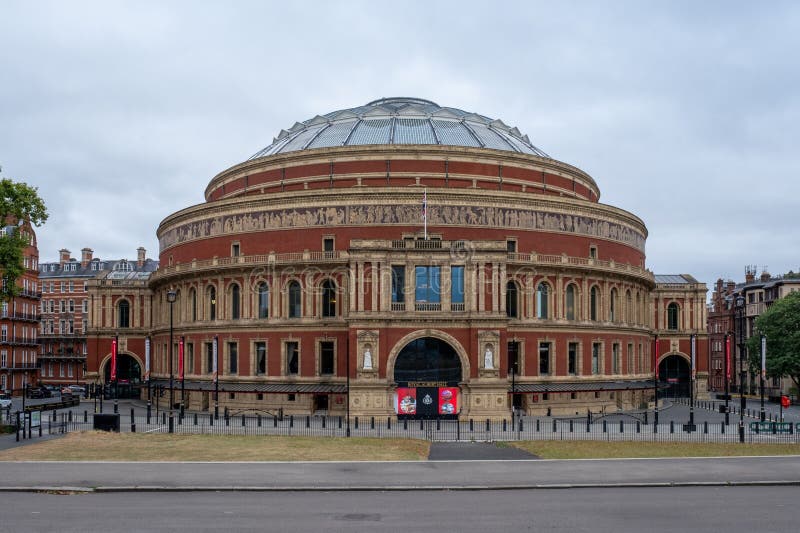 Royal Albert Hall Illuminated at Night during the Prom Season Editorial ...