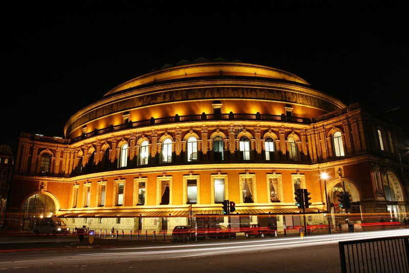 Royal Albert Hall at Night stock image. Image of west - 22227573